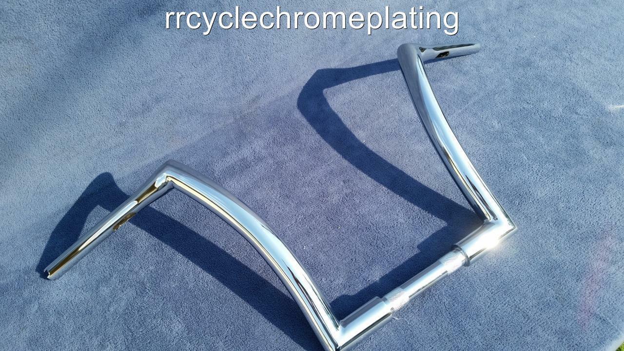 CHROME 14" DNA MONSTER APE BARS FAT WIDE 1-1/2 HARLEY HANDLEBARS ROAD ...