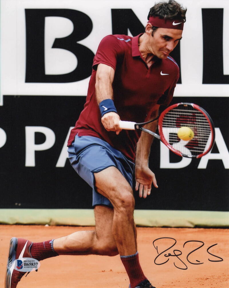 Roger Federer Signed Autograph 8x10 Photo - Wimbledon & US Open ...