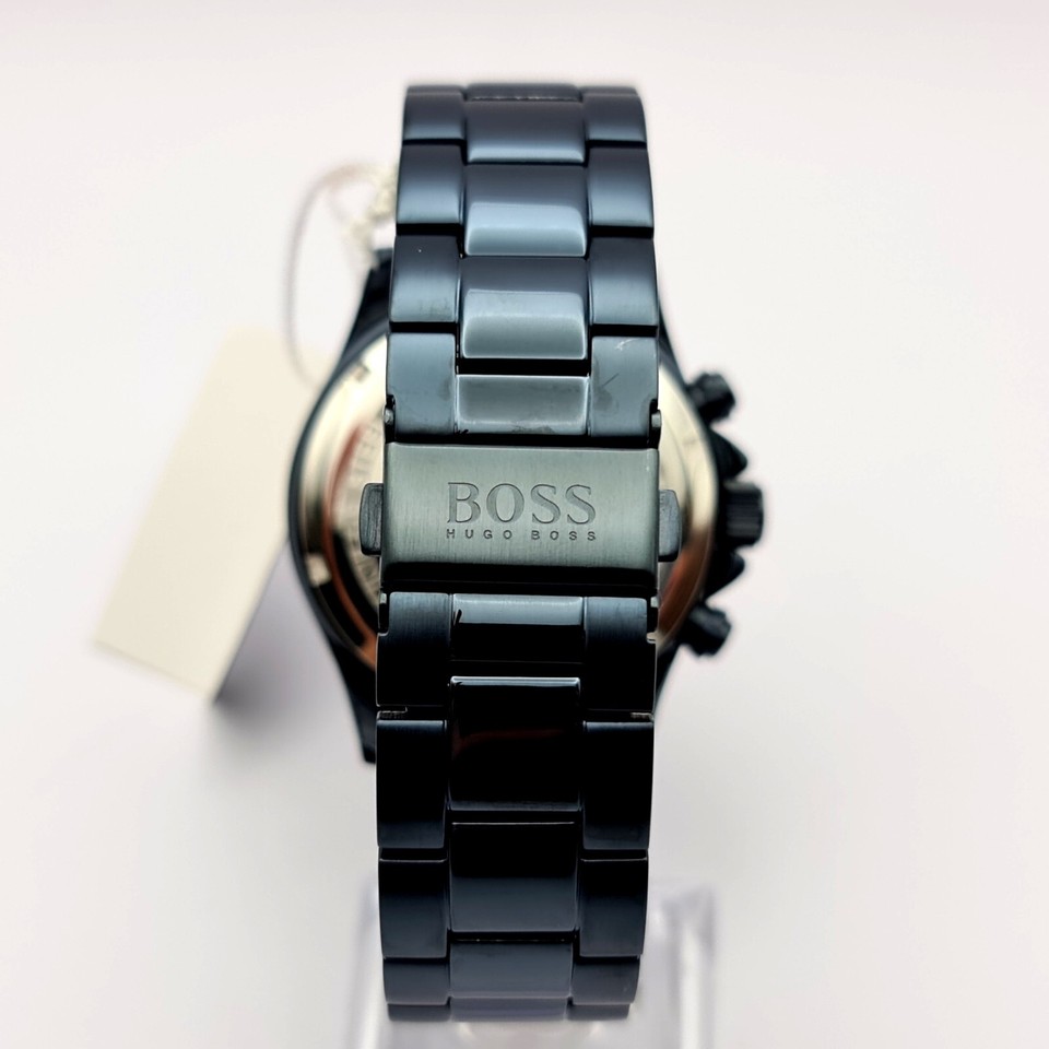 NEW BOSS HB1513758 HERO SPORT MENS WATCH STAINLESS STEEL BLUE TONE GIFT ...