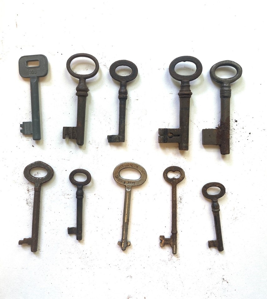 Vintage Skeleton Keys Lot of 10 Keys, Different Sizes And Different ...