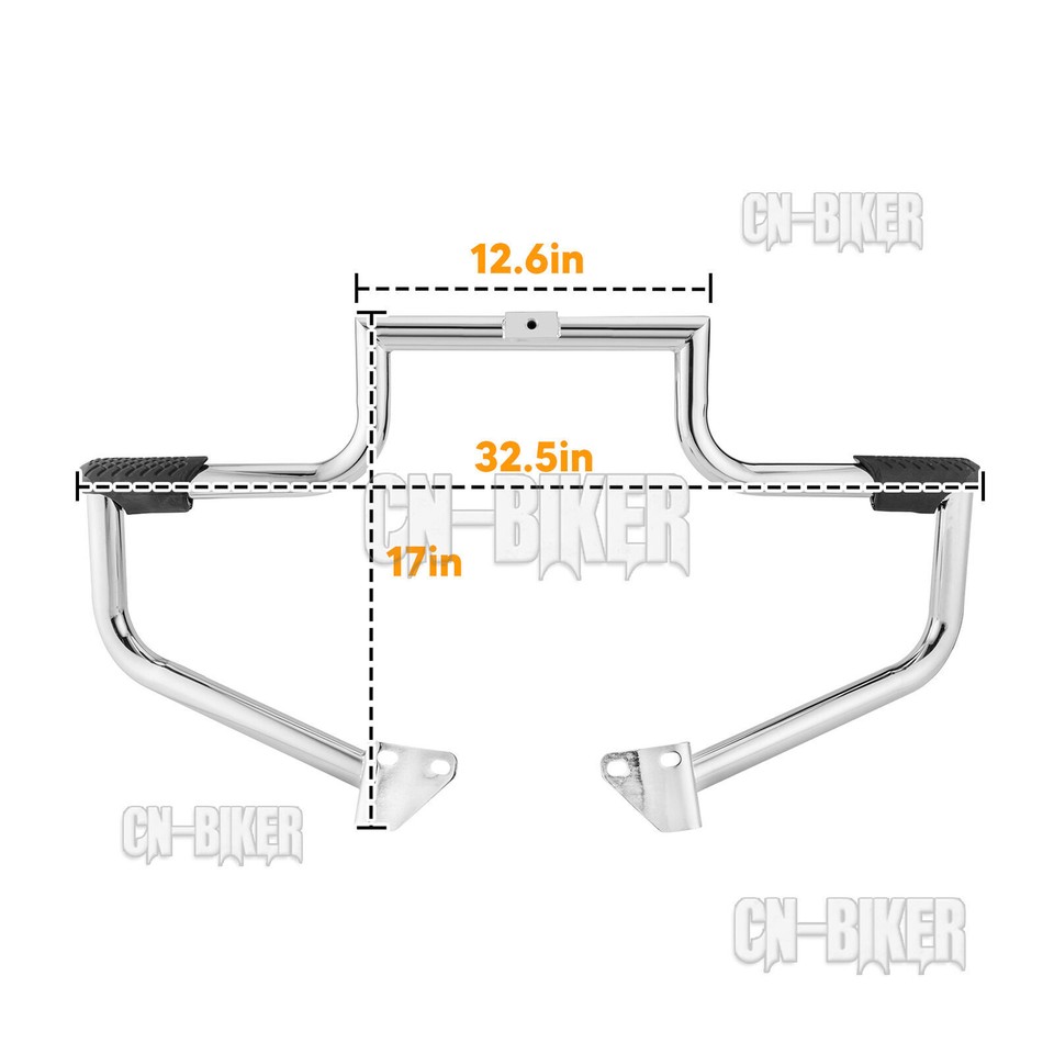 Mustache Engine Guard Crash Bar For Harley Dyna Super Glide FXD FXDB ...