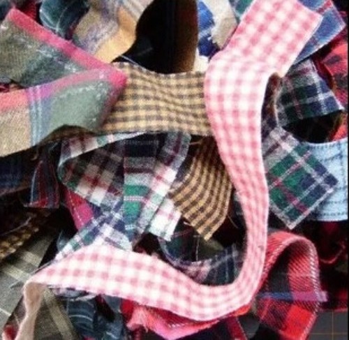 LOT of 12 PRIMITIVE FLANNEL STRIPS for CRAFTS SNOWMAN SCARVES GIFT TRIM ...