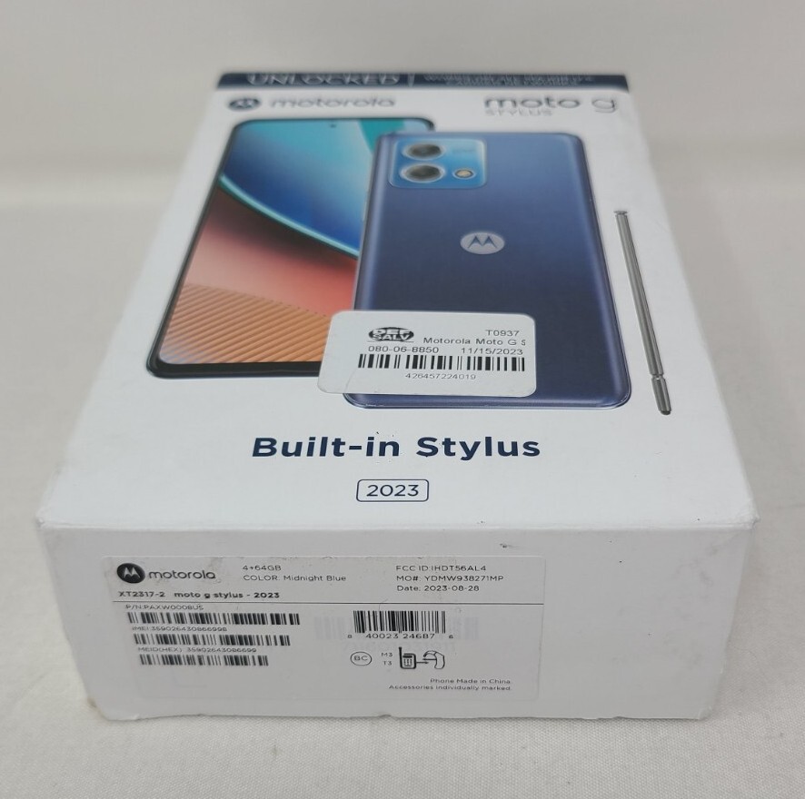 Motorola Moto G Stylus 2023 Unlocked 64GB XT2317-2 Midnight Blue. New ...