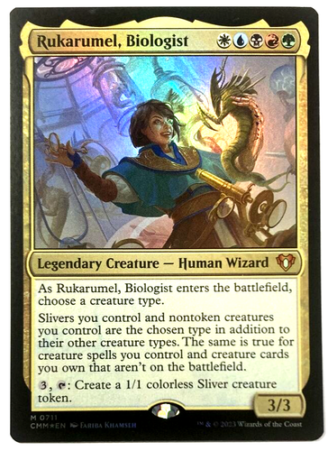 MTG Rukarumel, Biologist *FOIL* Commander Masters 0711 Pack Fresh ...