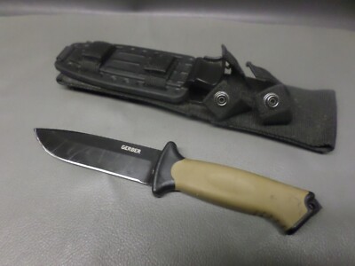 VTG. GERBER FIXED BLADE COMBAT KNIFE W/ SHEATH - NO. 08720 PORTLAND, OR ...