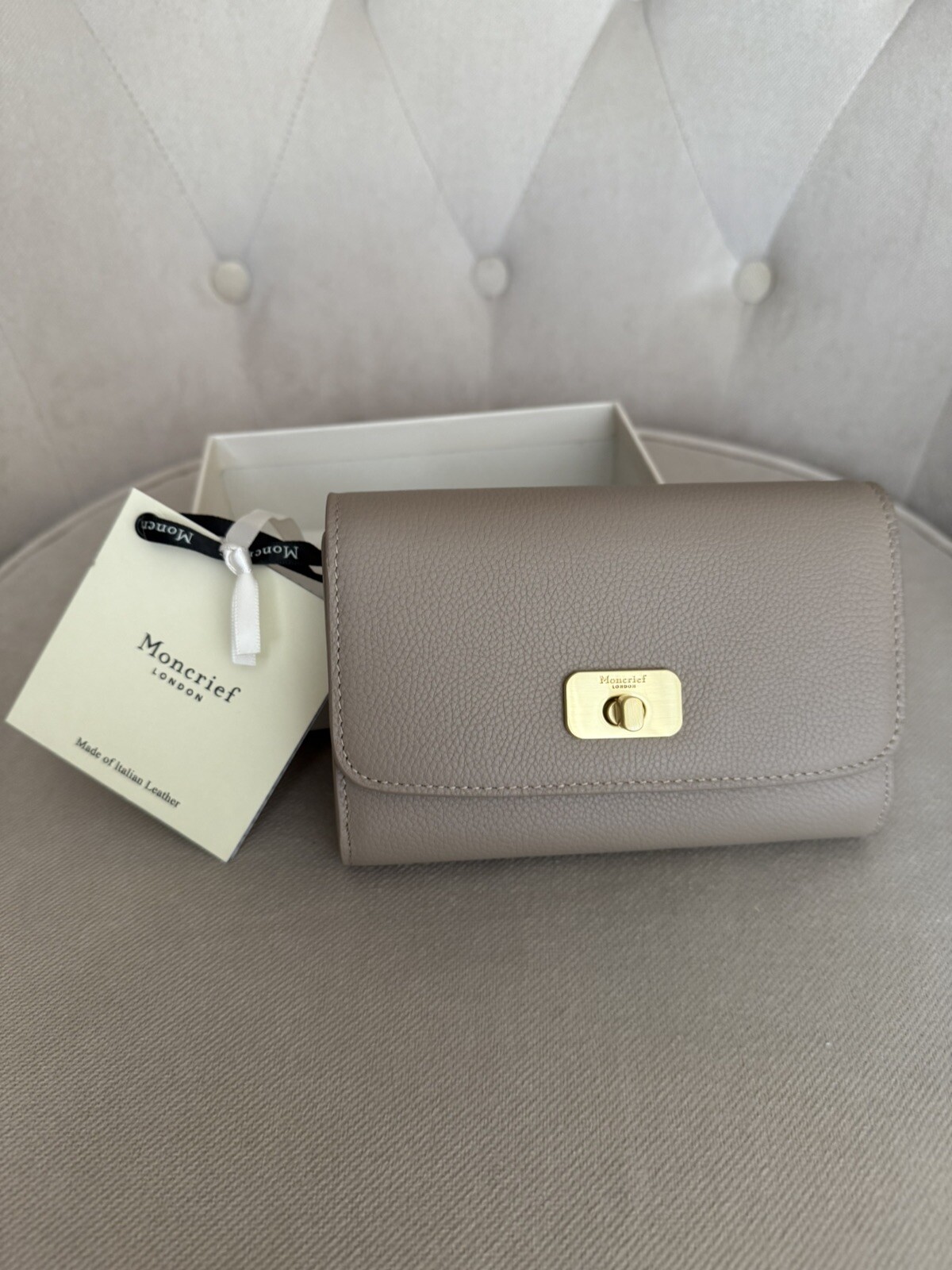 MONCRIEF London Italian Leather Medium Purse With Clasp NWT$285 | eBay