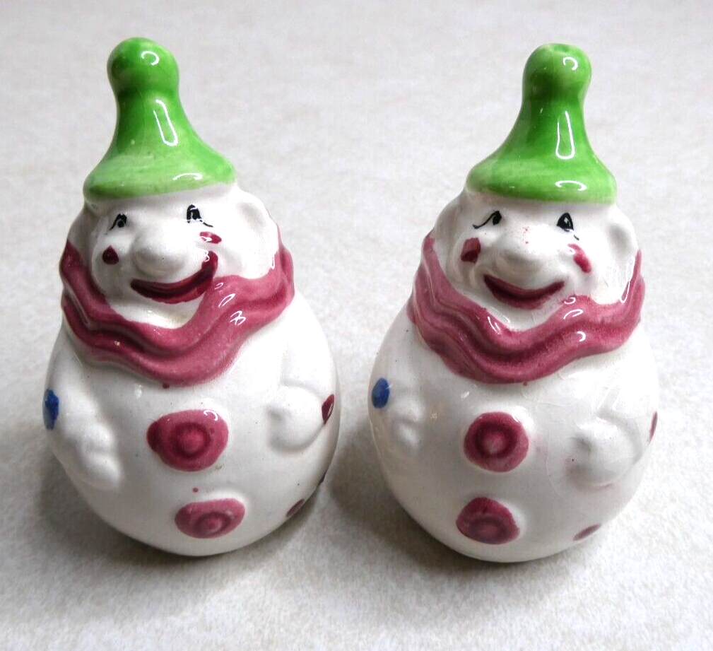 Vintage Clown Salt & Pepper Shakers Unique Roly Poly Clowns SP9 | eBay