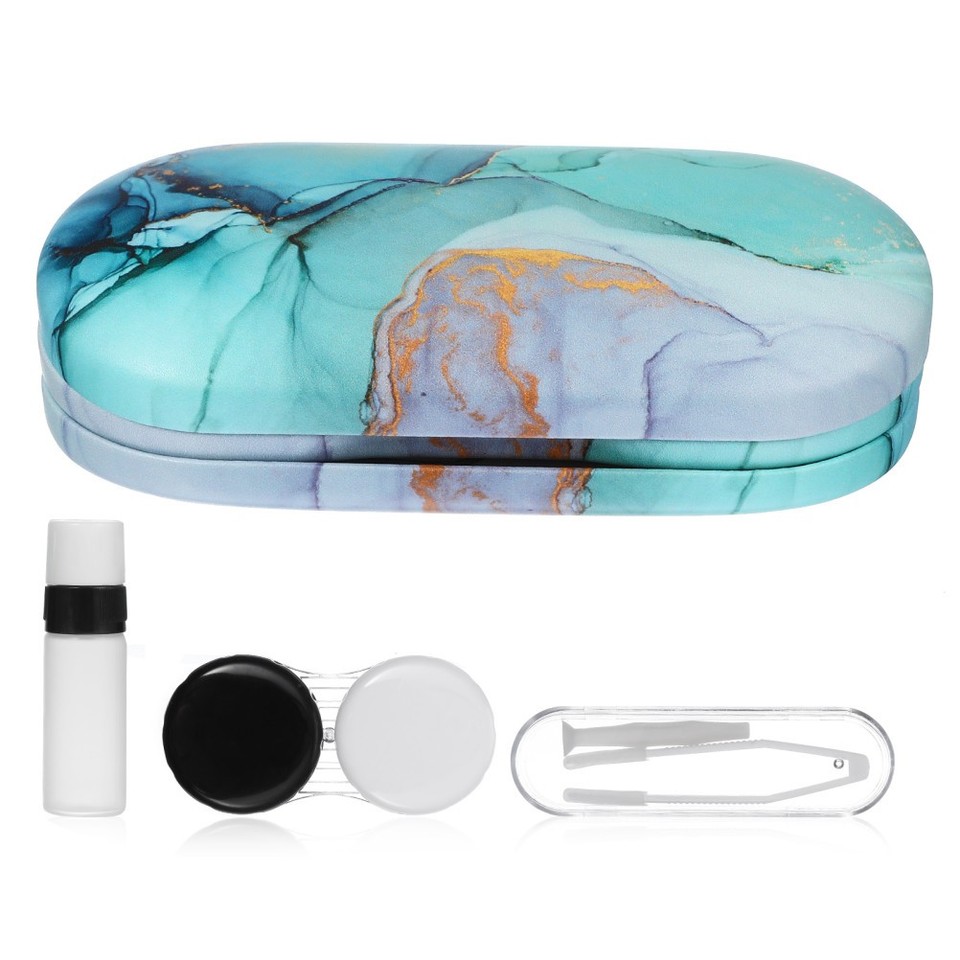 Eyeglass Holder Multi-compartment Glasses Case Double Eyeglasses Side ...