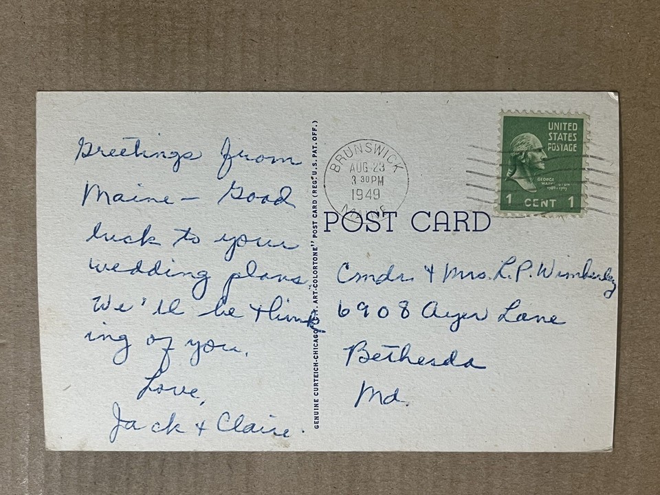 Postcard Poem An Old Codger From Maine ME Row Boat Fishing Vintage PC ...