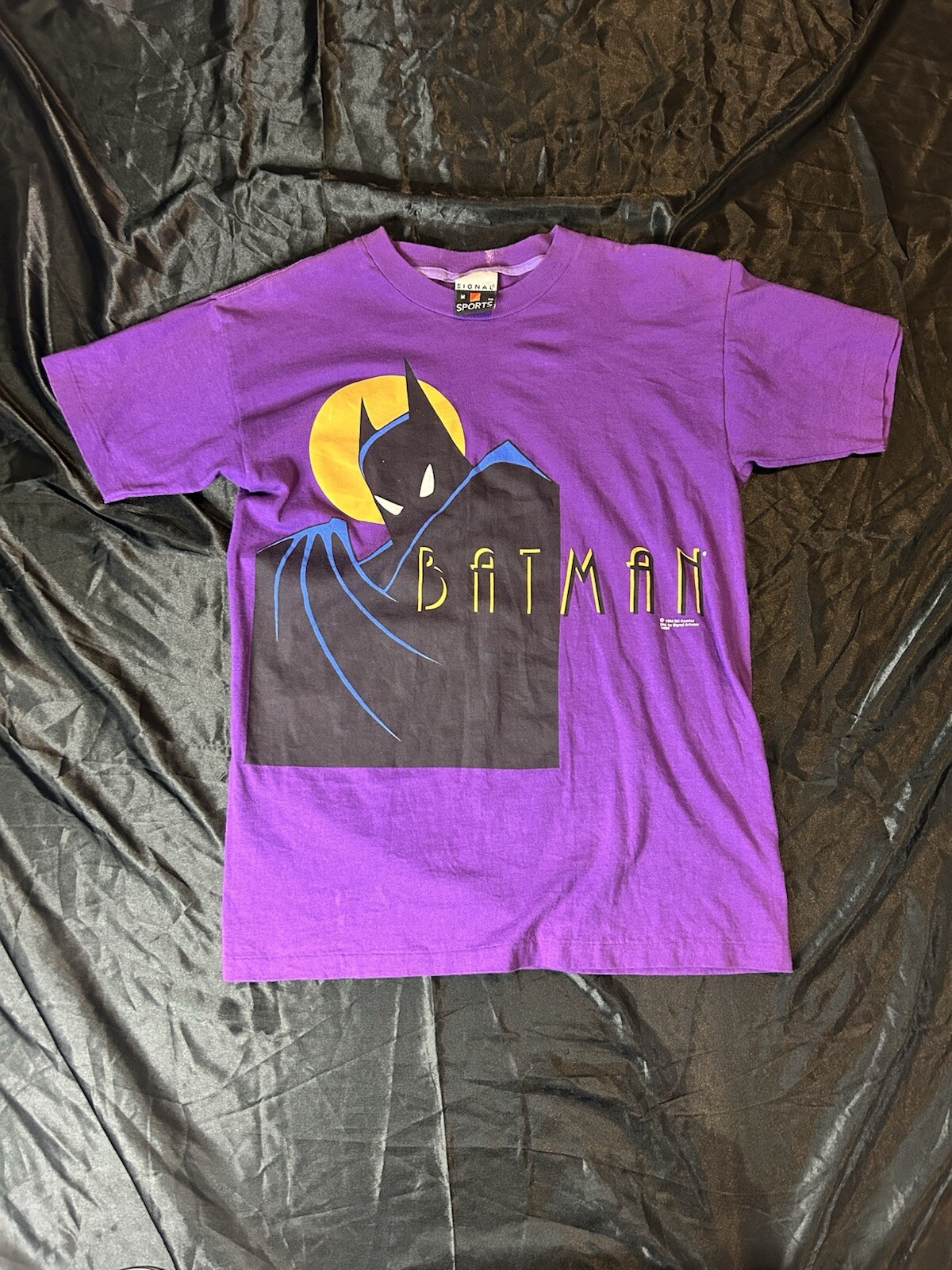 Vintage 1994 Signal DC Batman Purple Graphic Tshirt - Gem