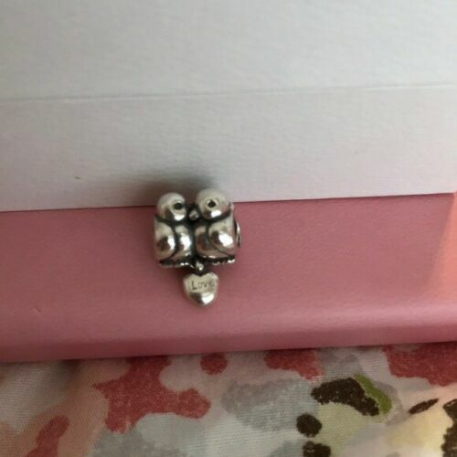 Pandora Love Birds Sterling Silver Dangle Heart Love You Charm Bead ...