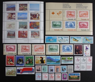CANADA Postage Stamps, 1982 Complete Year set collection, Mint NH, See ...