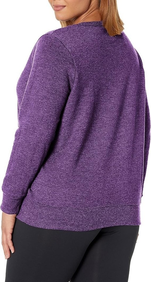 Just My Size V Notch Crewneck Women's Sweatshirt Fleece ComfortSoft ...