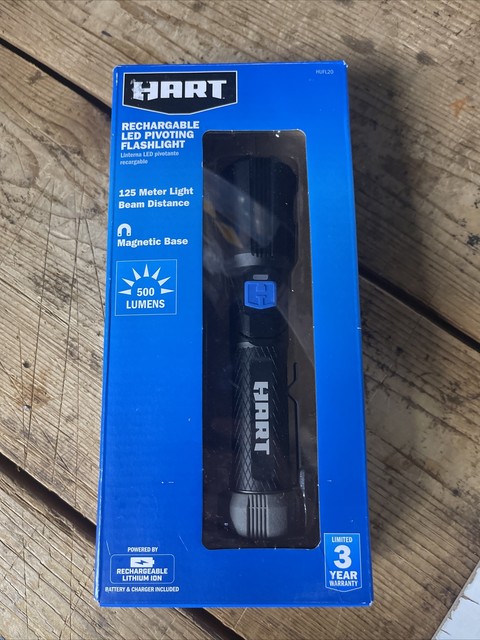 Hart HUFL20 Rechargeable LED Pivoting Flashlight 500 Lumens Magnetic ...