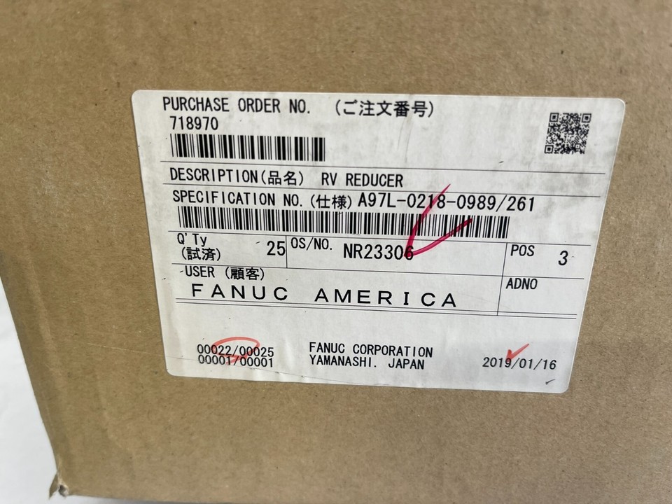 Fanuc Nabtesco Precision Reduction Gear RV Axis Reducer A97L-0218-0989/ ...