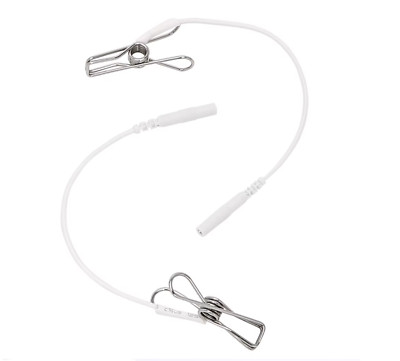 ElectraStim tens e-stim ear nipple steel clips 2 x 2mm female input ...