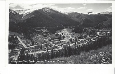 POSTCARD RPPC AERIAL VIEW MULLAN IDAHO PHOTO BY RUSS HALL | eBay