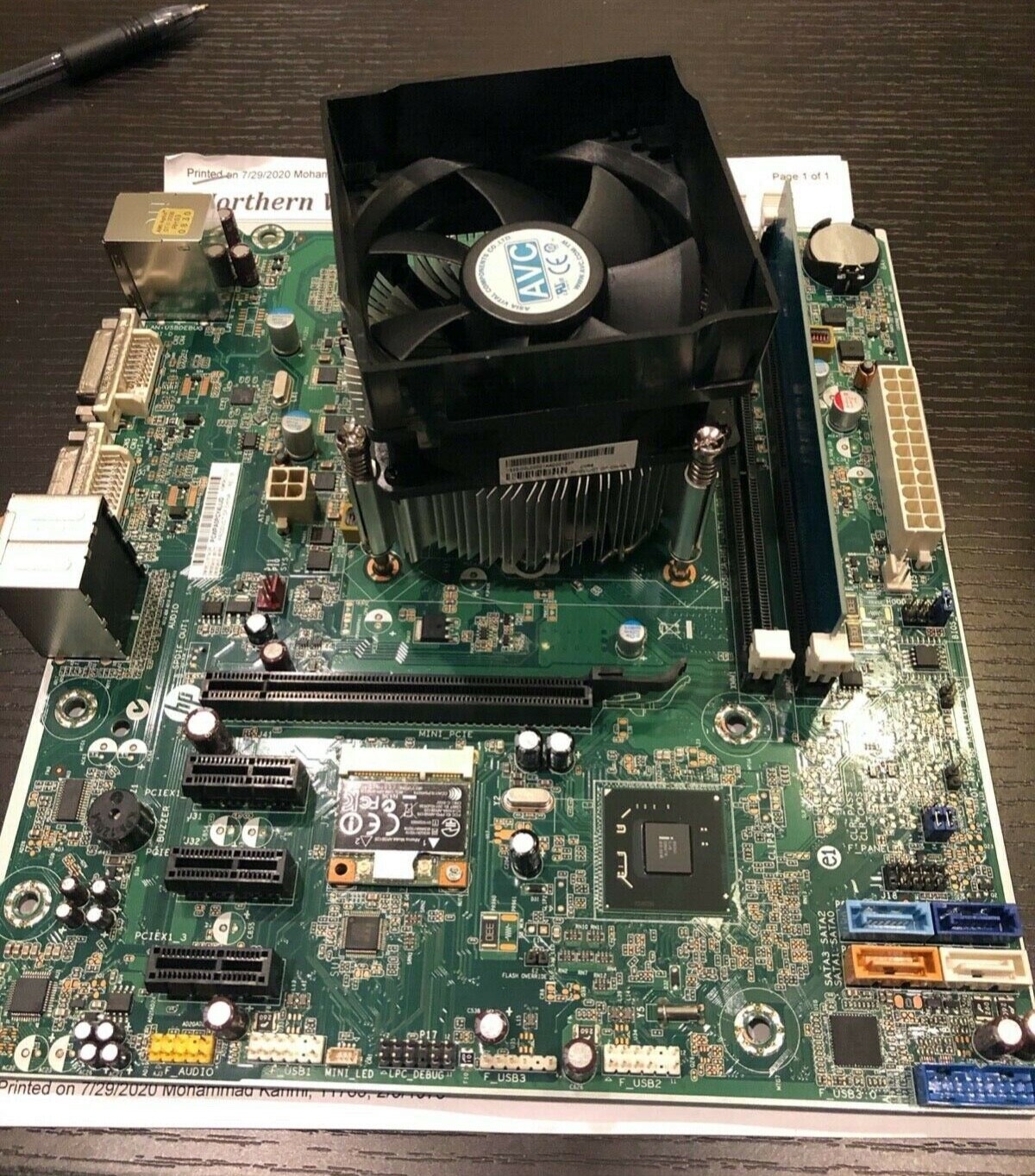 Intel Pentium G2020 @ 2.9ghz w/ HP pcwpa0pcy4lij0 motherboard and 4 Gb ...