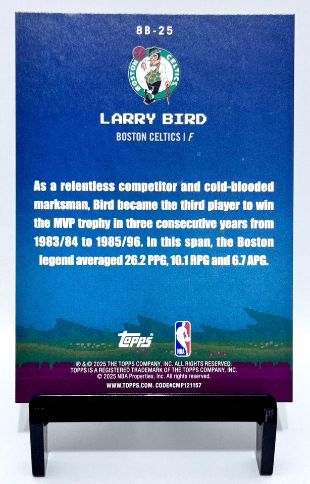 2025-26 Topps Basketball Larry Bird Holo Foil 8-Bit Ballers #8B-25 ...