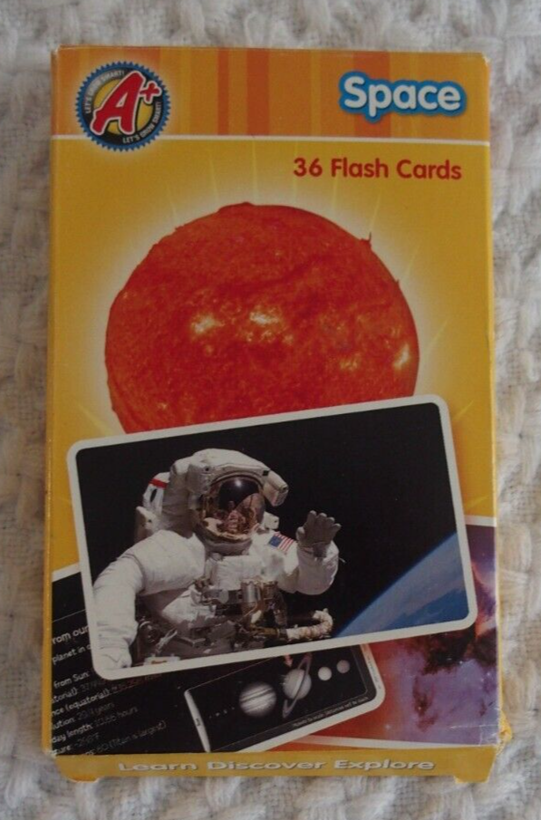 Space 36 Flash Cards Educational Travel Homeschool A+ Let's Grow Smart ...