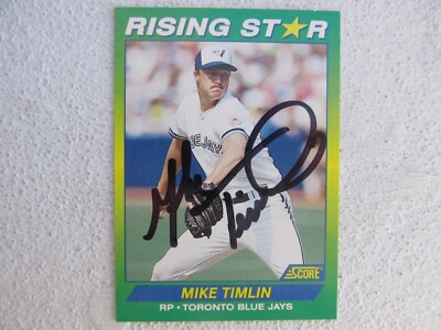 Blue Jays Mike Timlin Signed Autographed 1992 Score Rising Star Mint | eBay