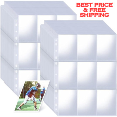 1800 Pockets Card Sleeves Binder Sheets, Double-Sided Trading Card ...