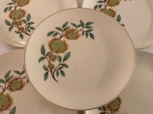Cronin China COI148 Everbrite Sunflowers Gold Trim - Lot of 5 DINNER ...