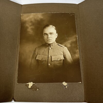 Rare Photo of a WW1 Era Photo of a US Army Soldier Portrait in Uniform ...