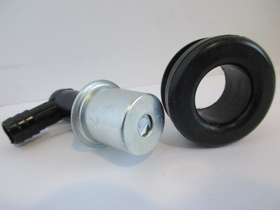 BLACK VALVE COVER BREATHER/90deg PCV SMALL BLOCK CHEVY 283,327,350 ...