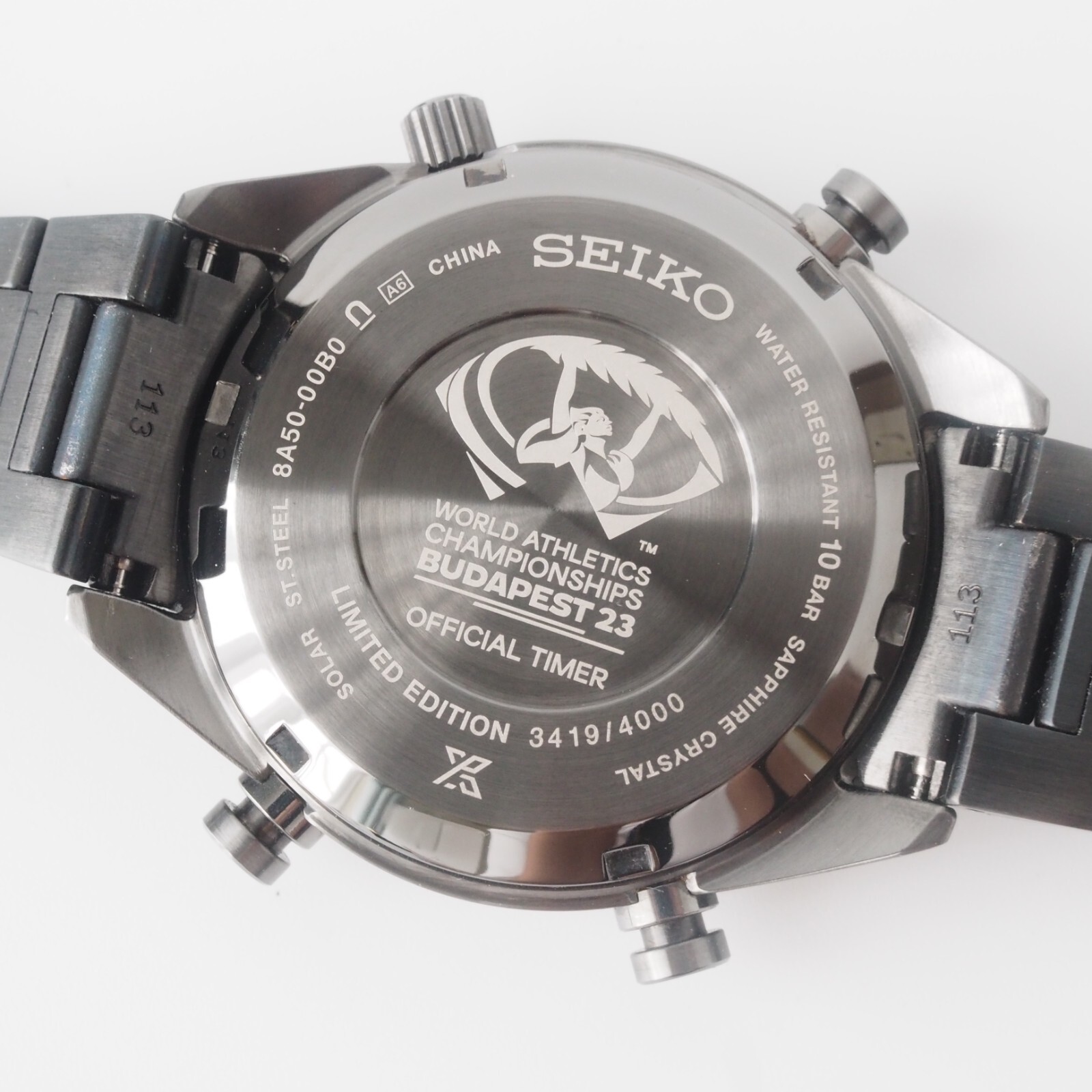 Seiko Prospex Speedtimer World Athletics Budapest SBER007/8A50-00B0 Solar BOX | eBay