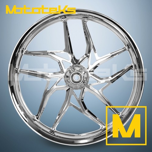 21" 21X3.25 CHROME HERO MAG WHEEL BILLET HARLEY SOFTAIL DYNA SPORTSTER ...