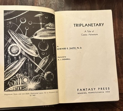 Rare Vintage 1950 Edition; Triplanetary By E.E. "Doc" Smith; Early ...