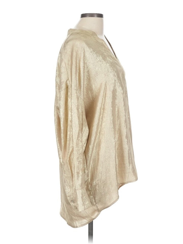 Soft Surroundings Women Gold Long Sleeve Blouse L | eBay