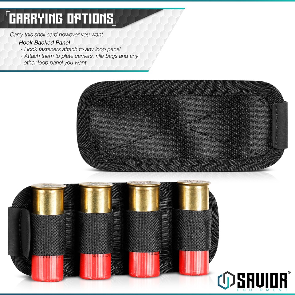 [SAVIOR] 4 Round Tactical Shotgun Shell Card Ammo 12 Gauge Bullet Side ...