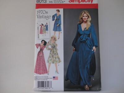 Simplicity 8013 1970's Vintage Dress Pattern Original Reissue 6-14 | eBay