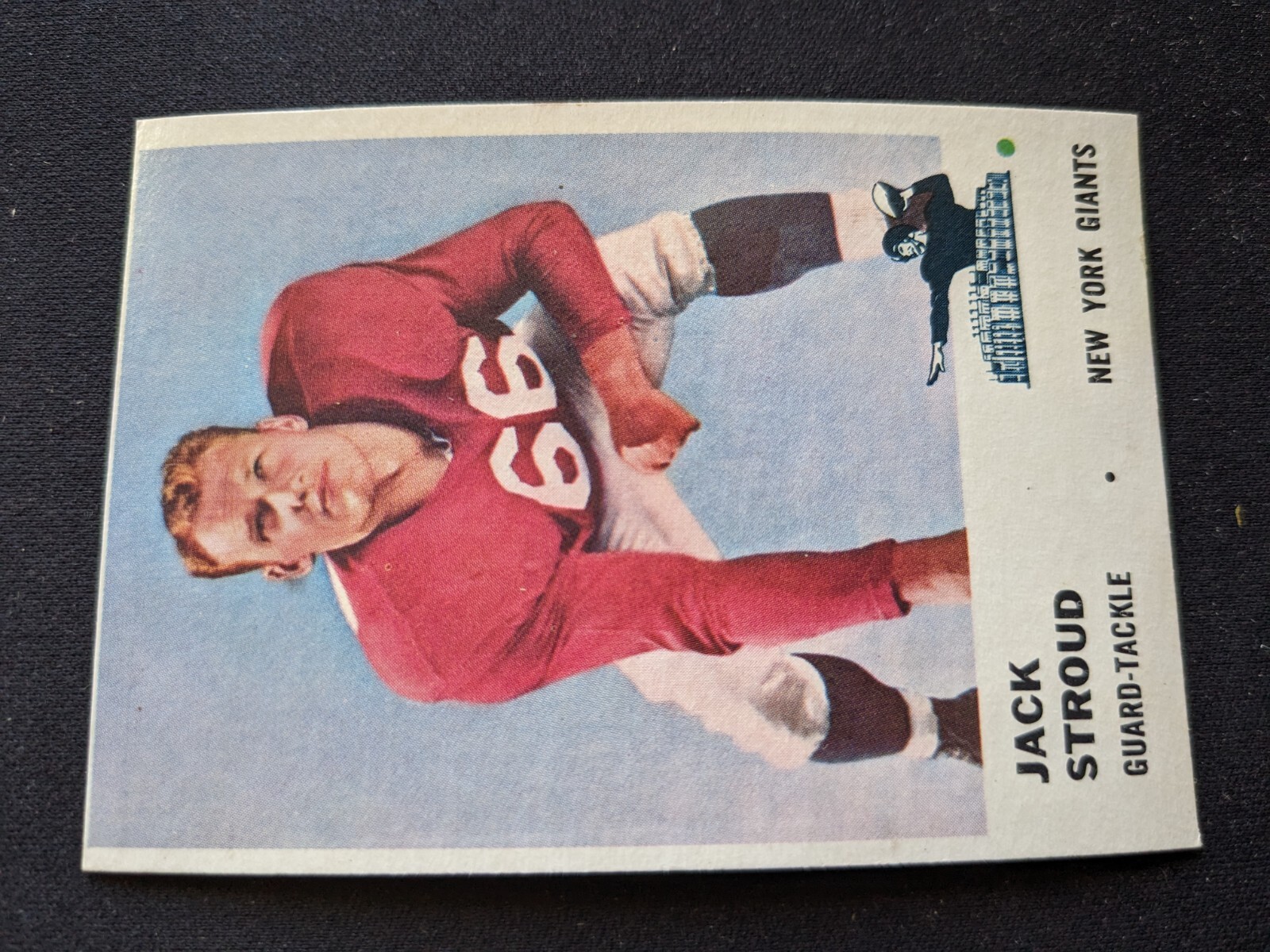 1961 Fleer Football Card # 70 Jack Stroud RC - New York Giants (VG/EX) | eBay