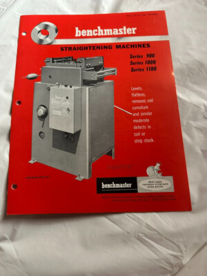 Benchmaster Straightening Machines Series 900: 1000: 1100 SALES ...