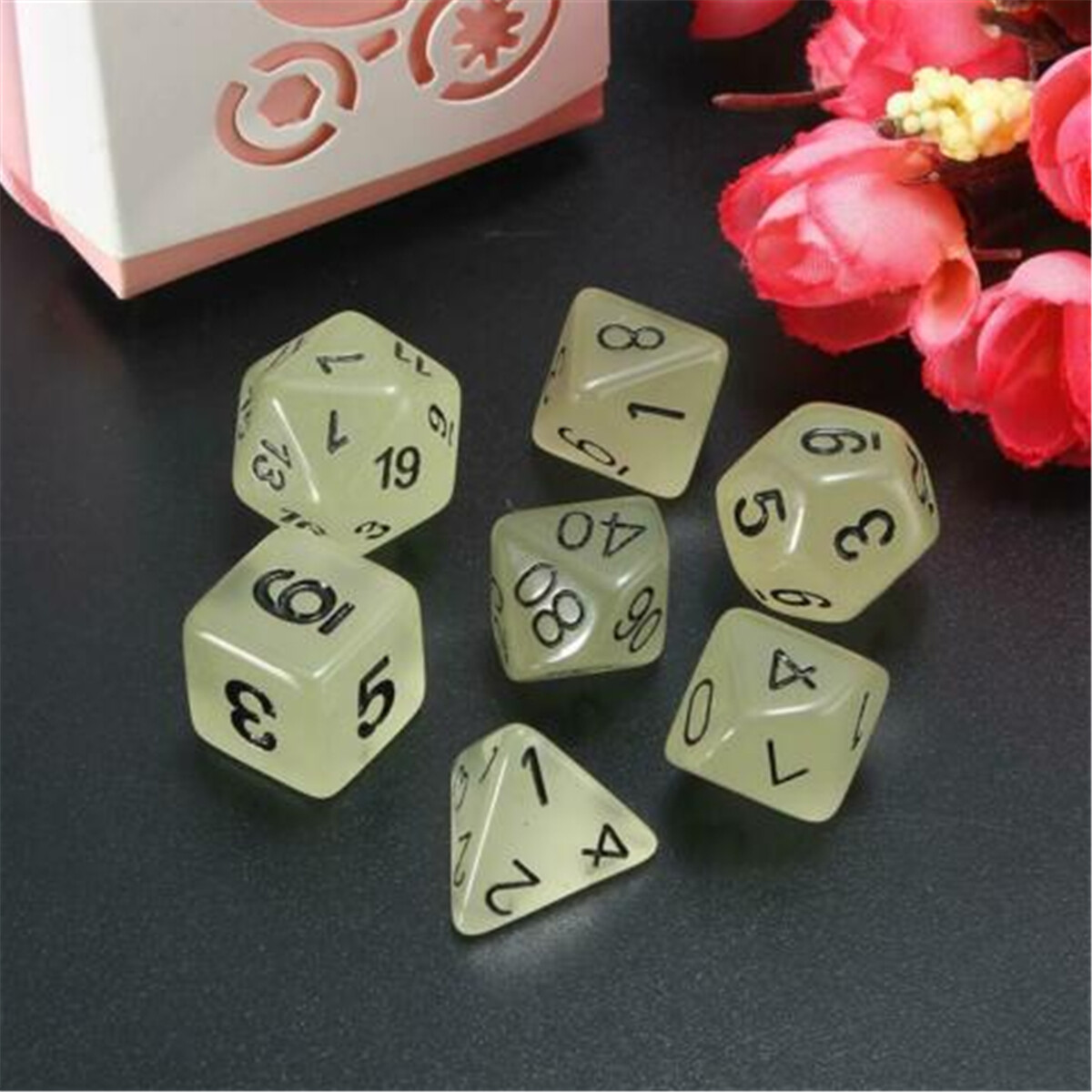 Luminous Moonshade 7 RPG Dice Set Polyhedral DND Dungeons Dragons ...