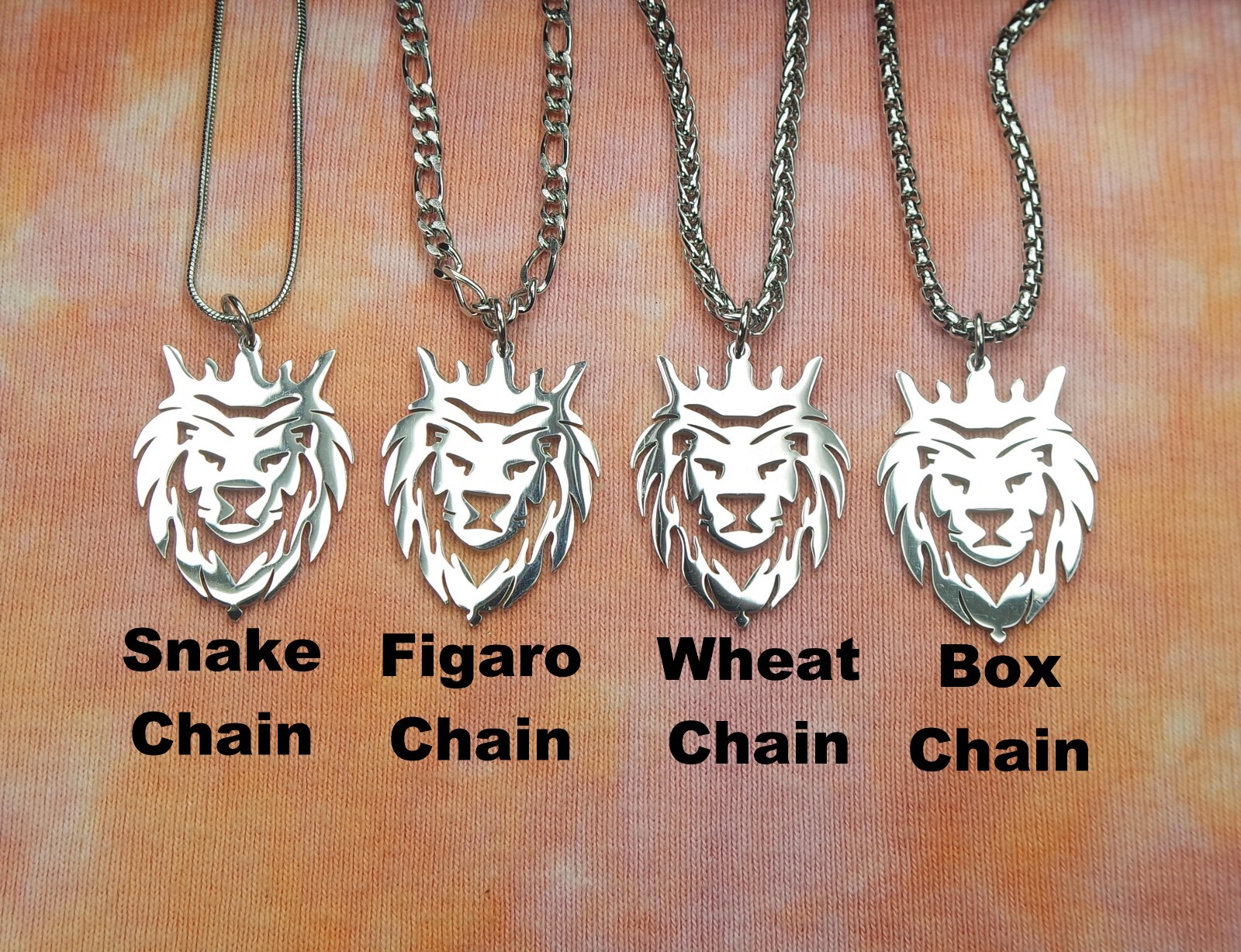 Lion with Crown Necklace, Choose Your Chain, Crowned Lion King Leo Lion ...