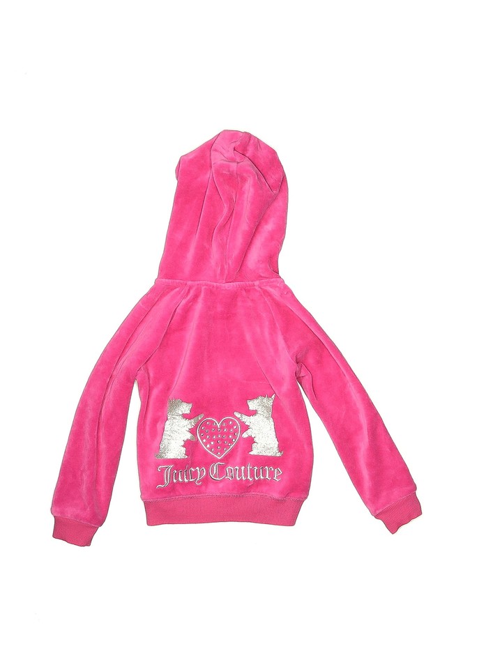 Juicy Couture Girls Pink Zip Up Hoodie 3T | eBay