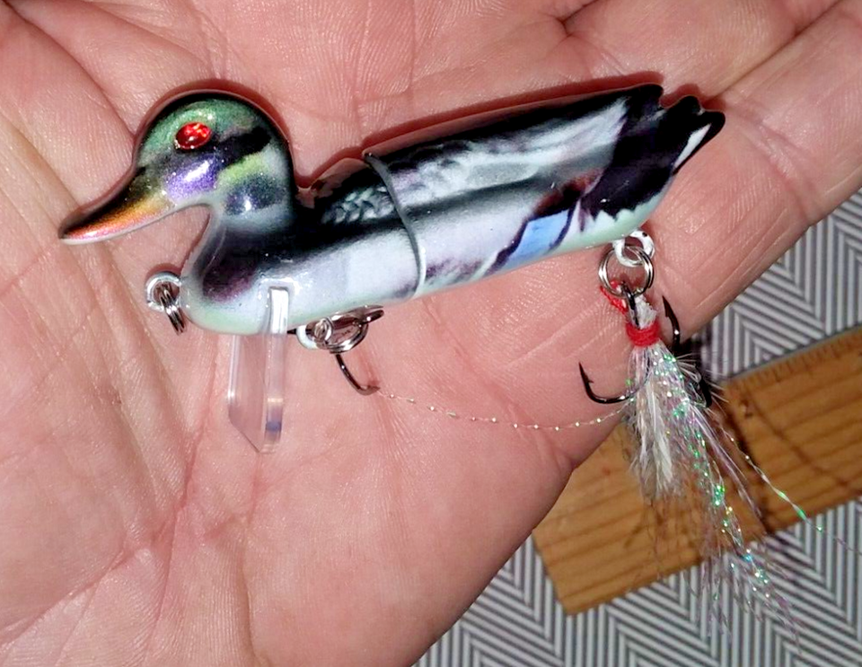#2a REALISTIC Mallard DUCK TOPWATER WAKEBAIT Bass, Muskie, Pike NEW ...