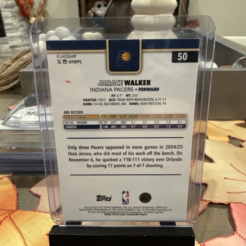 2025-26 Topps Basketball Jarace Walker Blue Rainbow Foil 48/150 Indiana ...