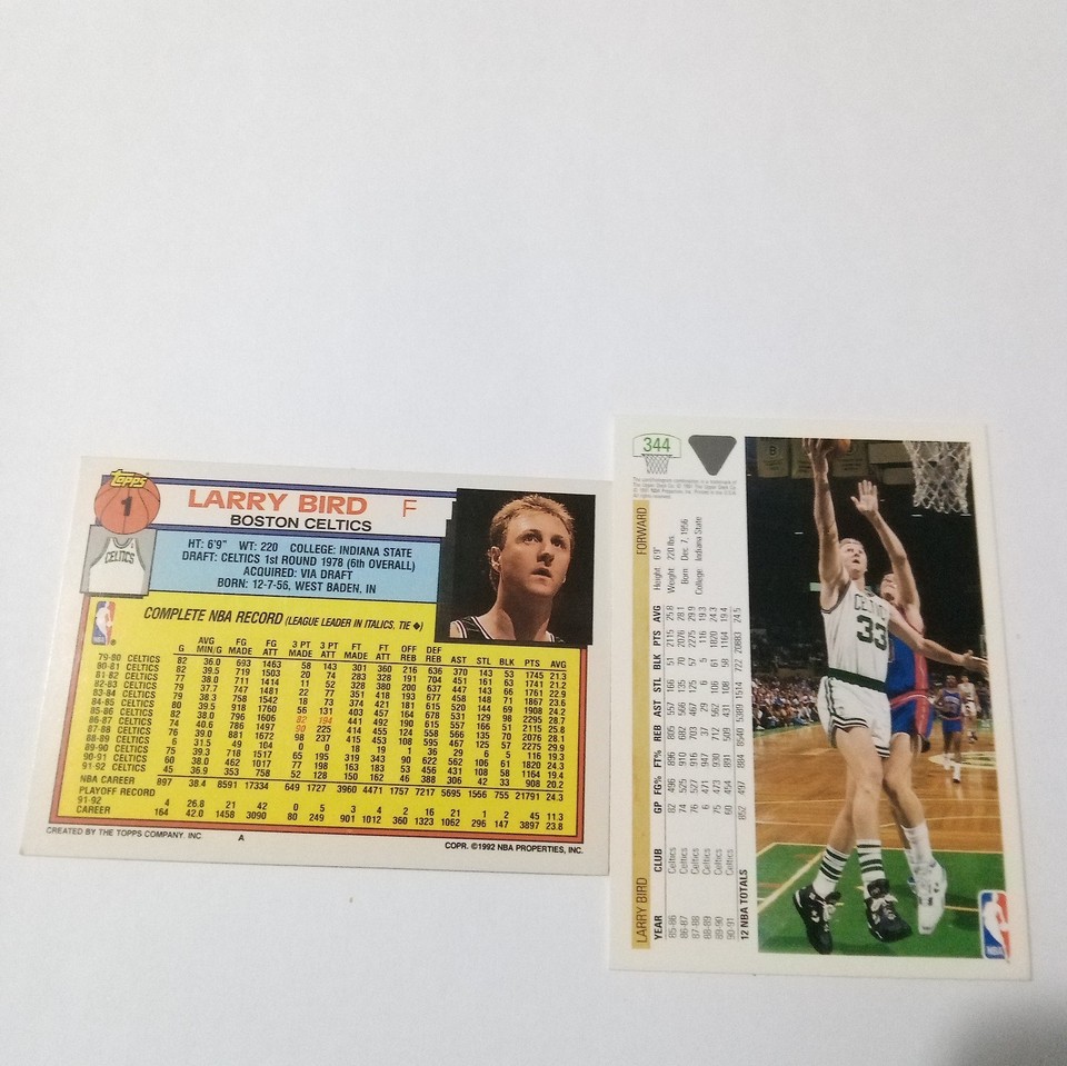 2 Card Larry Bird Lot NBA Legend Boston Celtics | eBay