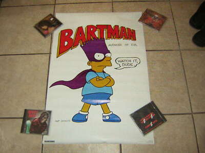 THE SIMPSONS POSTER BARTMAN VINTAGE 1990 VINTAGE MATTHEW GROENING #148 ...