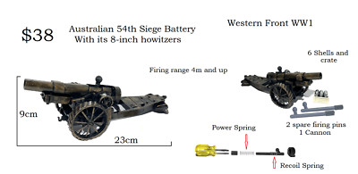 ANZAC Western Front WW1 Australian 1916 Cannon Howitzers Artillery ...