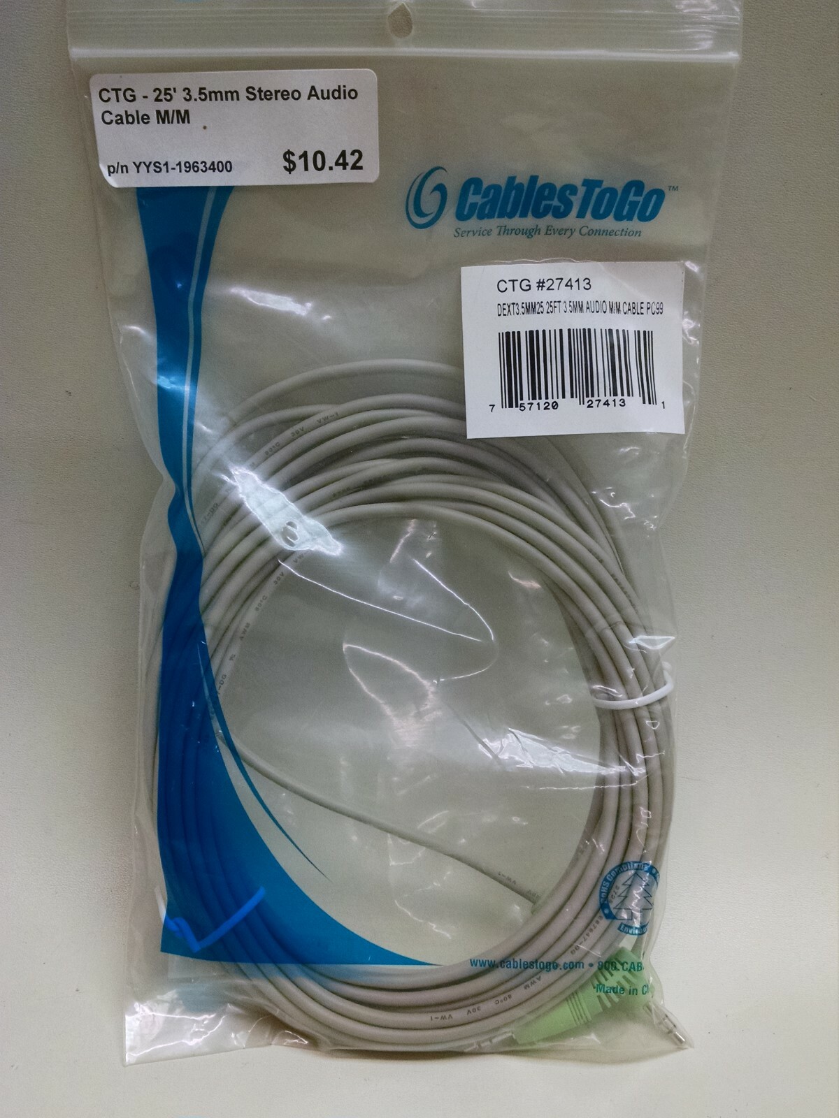 Cables To Go CTG 3.5mm Stereo Audio Cable 25 ft | eBay