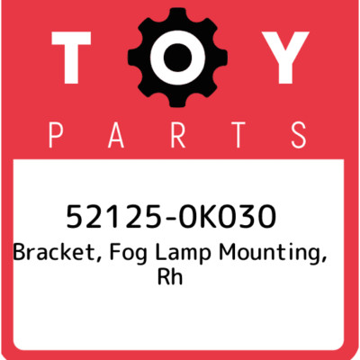 52125-0K030 Toyota Bracket, fog lamp mounting, rh 521250K030, New ...