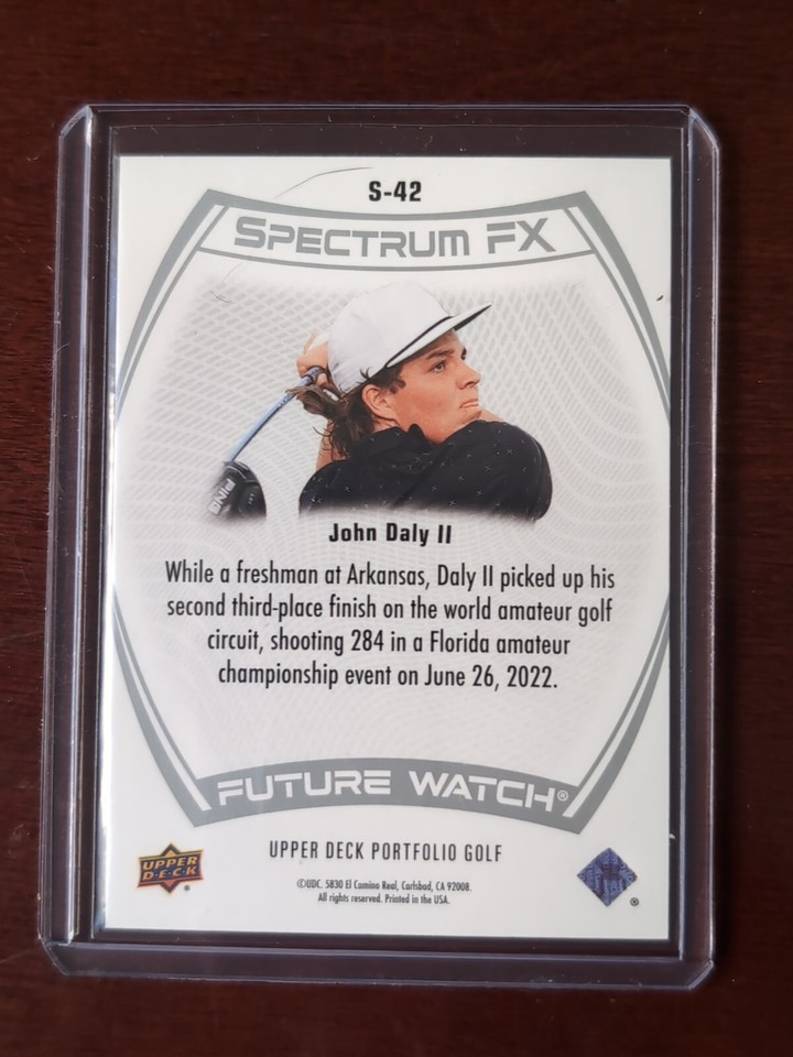 JOHN DALY II 2024 UD PORTFOLIO SP AUTHENTIC SPECTRUM FX FUTURE WATCH ...