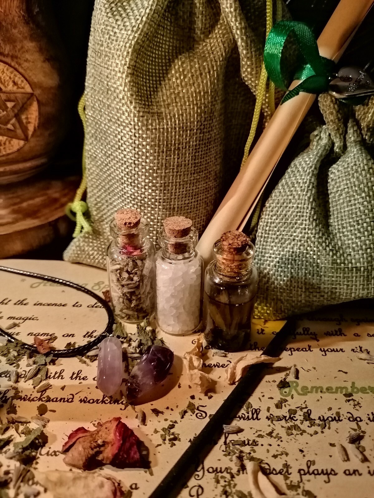 Health and Healing Spell Kit Ritual Magic Witchcraft Wicca Pagan Green ...