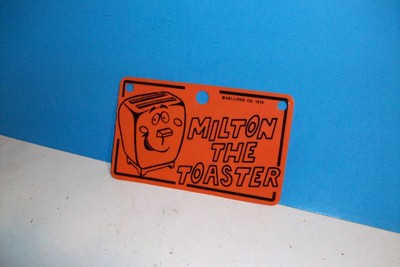 MILTON THE TOASTER BICYCLE LICENSE PLATE PLASTIC 1973 KELLOGG | eBay
